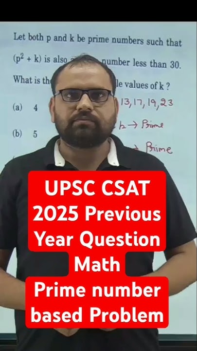 UPSC CSAT Number System PYQ 2025 | UPSC CSAT Maths Previous Year Question Papers | EduTap UPSC ...