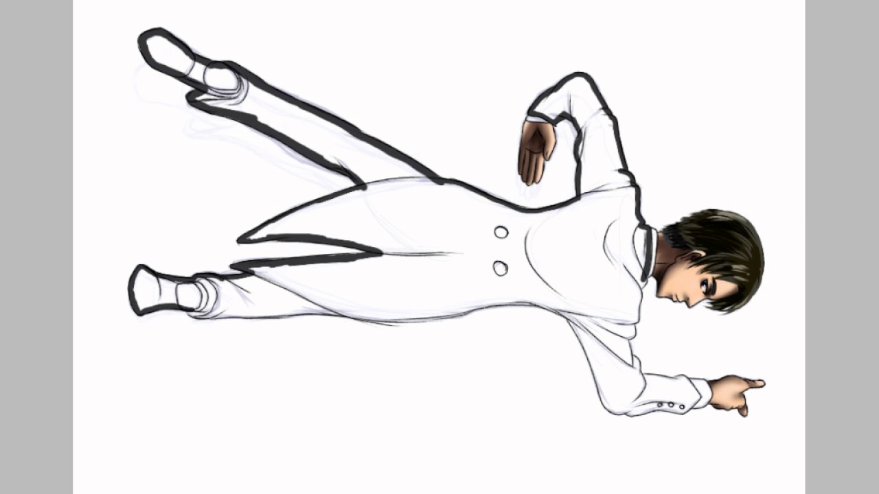 Redraw Levi Ackerman dancing - YouTube