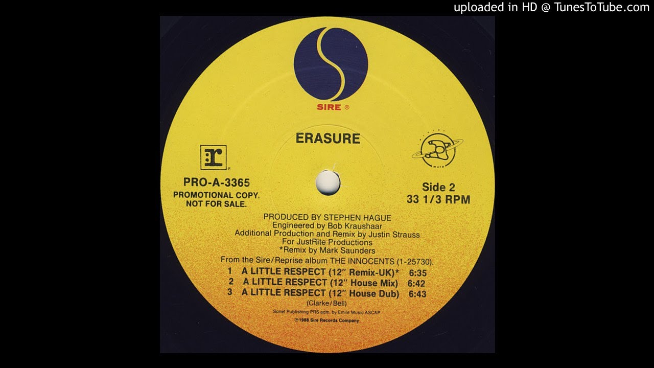 Erasure - A Little Respect [12'' Remix-UK] - YouTube