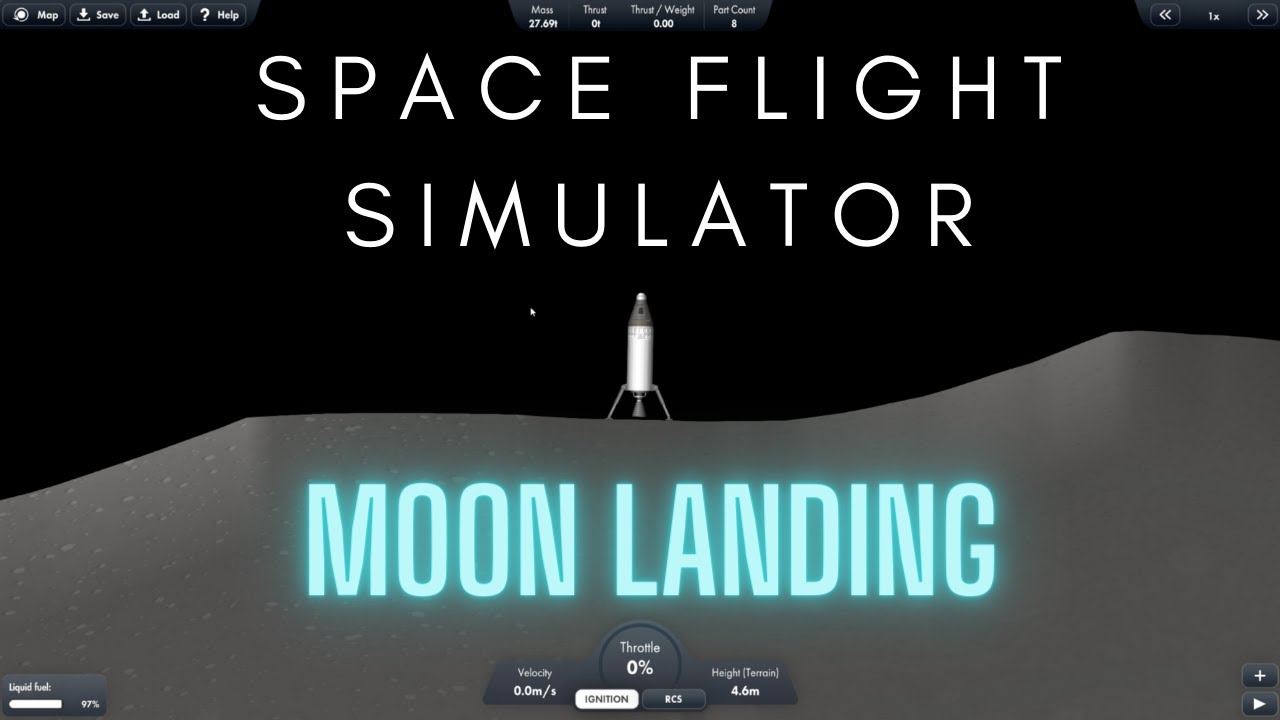 Let's Play! Spaceflight Simulator (SFS) | Landing on the moon 2024 ...