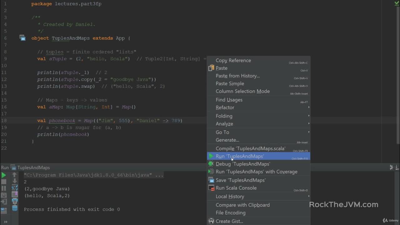 Tuples and Maps #8.5 Scala functioning and programming for beginners - YouTube