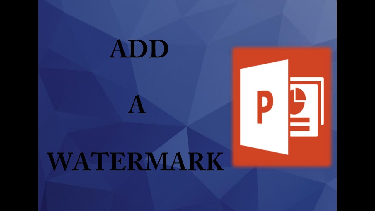 How to add a Watermark or Logo in PowerPoint - YouTube