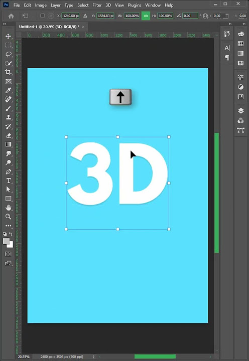 How To Create 3D Text Effect In Photoshop - YouTube