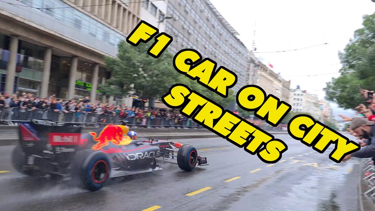 V8 F1 Car SCREAMING on Belgrade STREETS in the rain * ORGASMIC SOUND ...