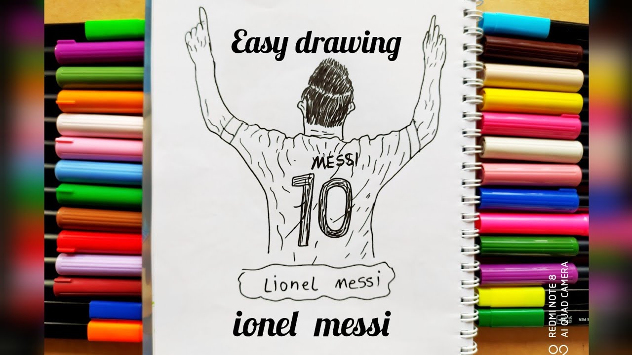 How to draw Messi ️ World Cup 🏆 Lionel Messi 🧔 asmr drawing lionel ...