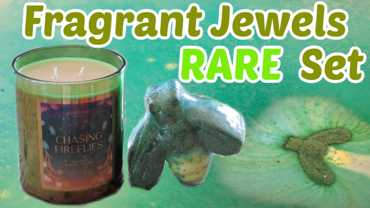 Fragrant Jewels Reveals - RARE Chasing Fireflies Candle & Bath Bomb Set ...