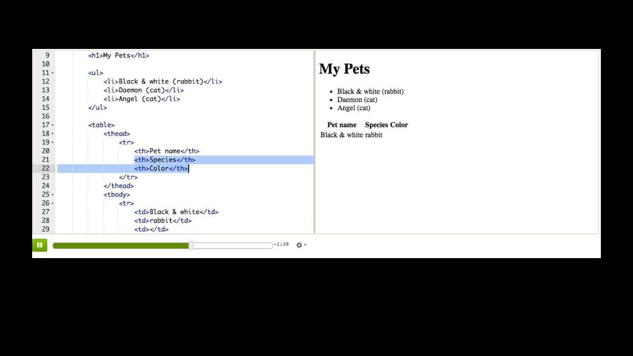 HTML tables | Intro to HTML/CSS: Making webpages | Computer Programming | Khan Academy - YouTube