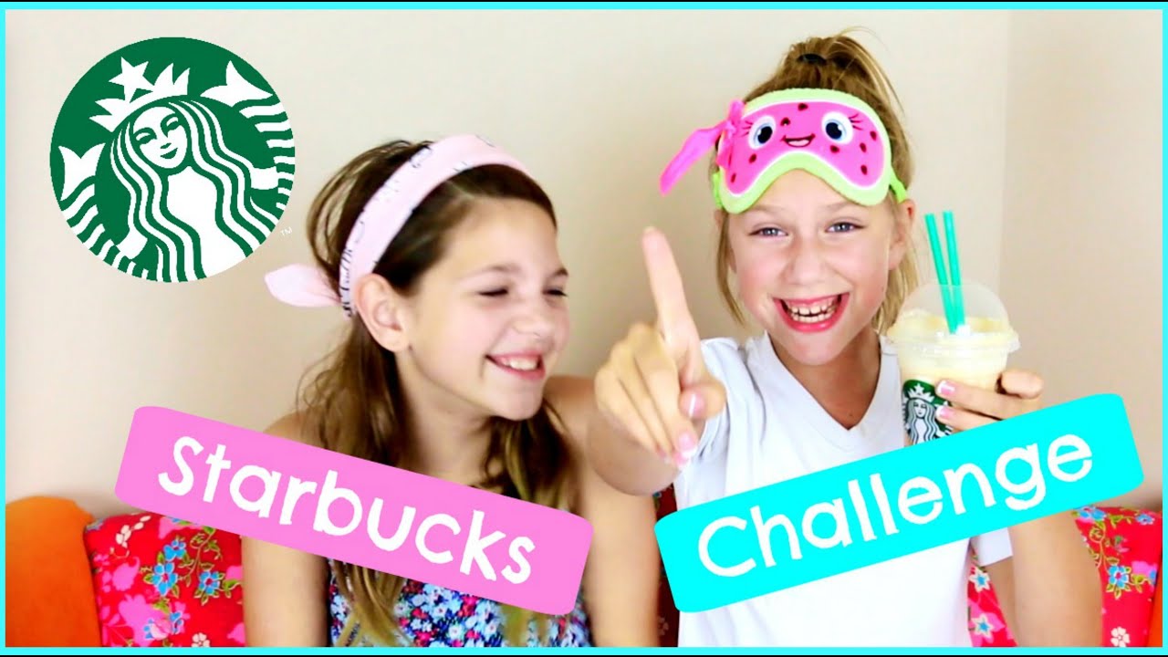 Starbucks Challenge | Annie & Hope | Fun Friends Challenge - YouTube
