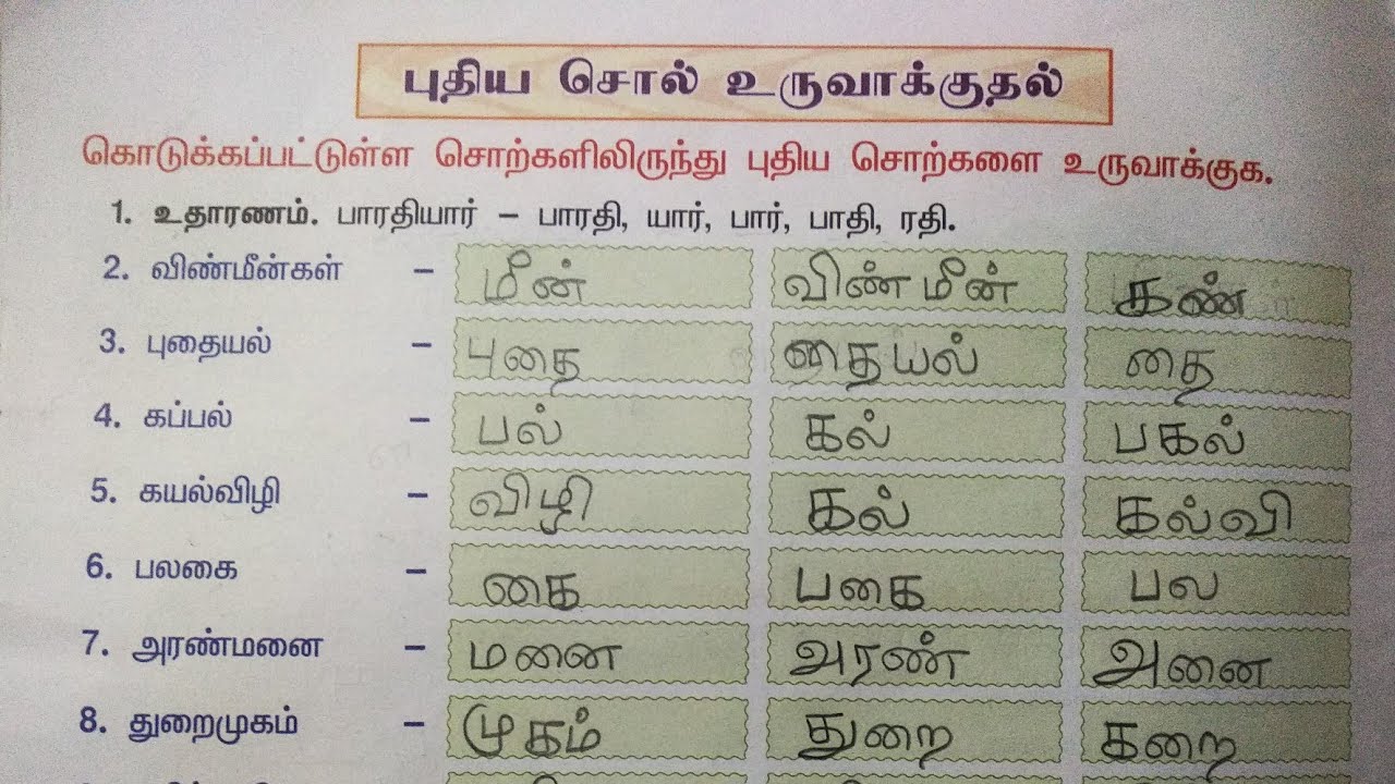 Class 3 Tamil Ilakkanam worksheet page no 9 to 15 | தமிழ் இலக்கணம் ...