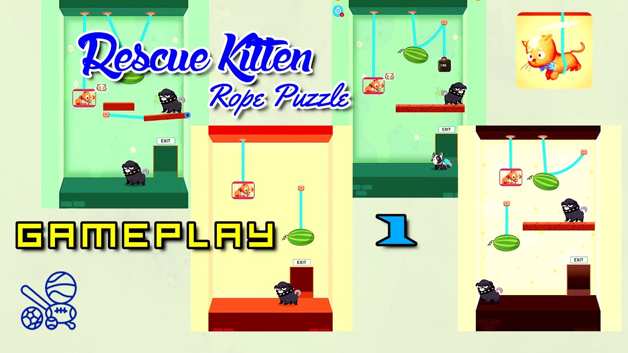 Rescue Kitten Rope Puzzle Gameplay - Rescue Kitten - Rope Puzzle ...