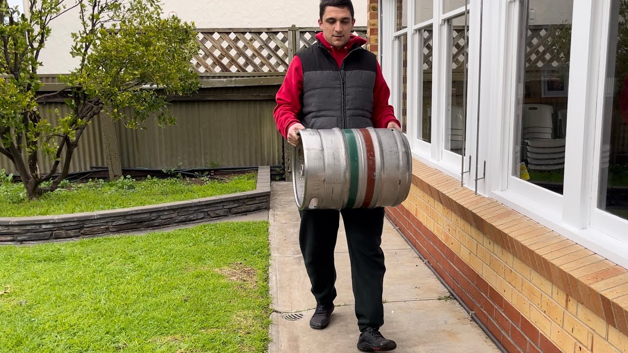Squat everyday every 1309: Keg carry - YouTube