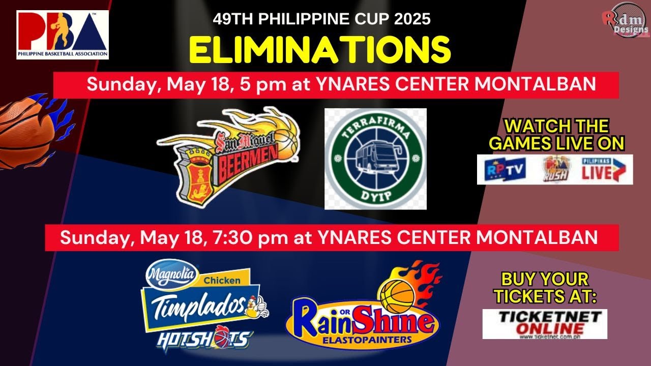 Pba Philippine Cup 2025 | Eliminations Game Schedule | Pba Game ...