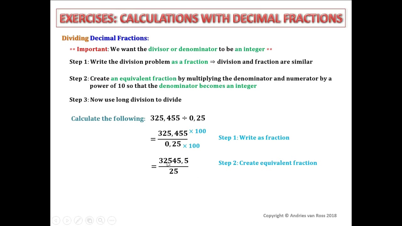 Decimal Fractions Gr8: Multiplication & Division - YouTube
