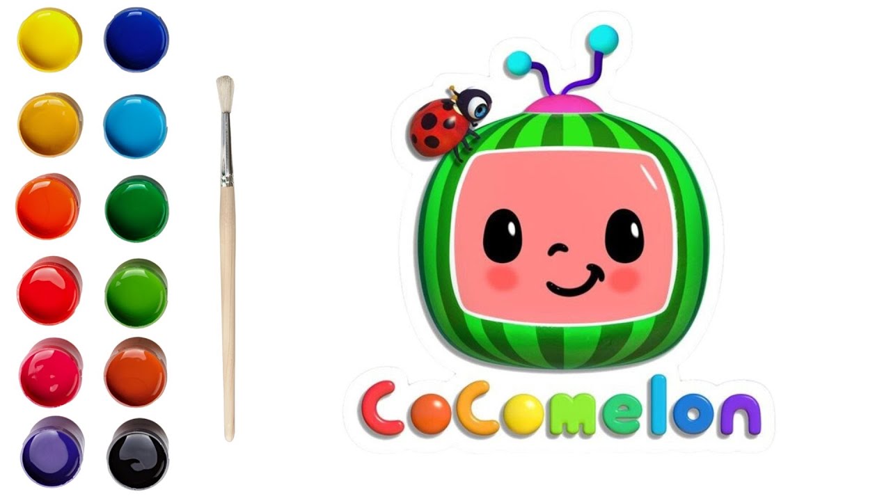 Cocomelon & How To Draw a Cocomelon Logo & Cocomelon drawing - YouTube