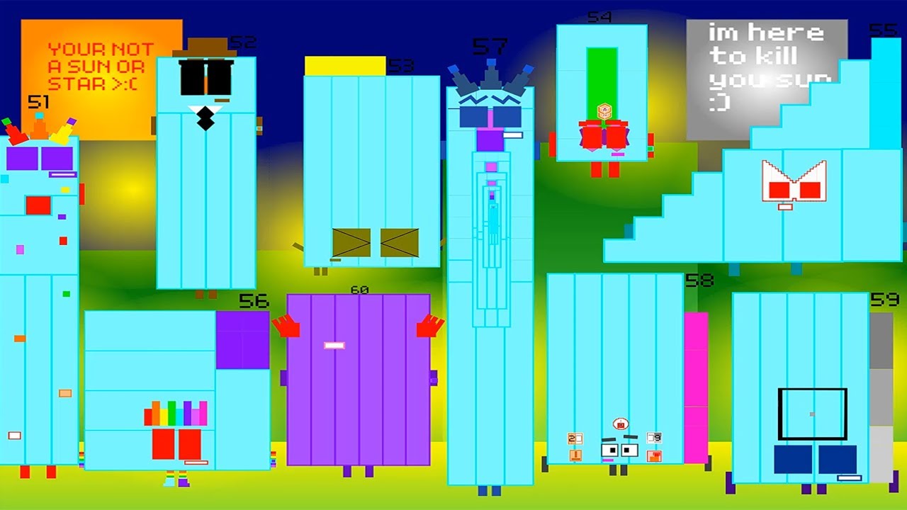 Numberblocks Band 51-60 LIGHTS - YouTube