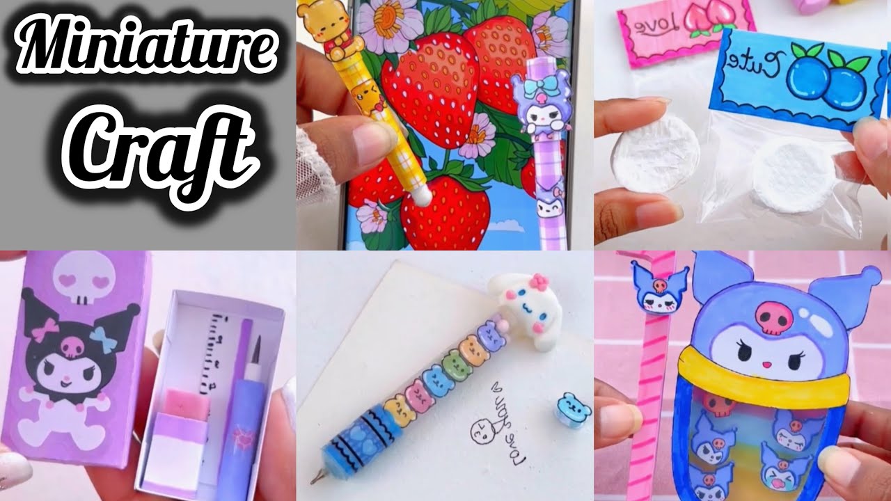 How To Make Mini Craft | DIY Miniature Crafts Idea | School Hacks ...