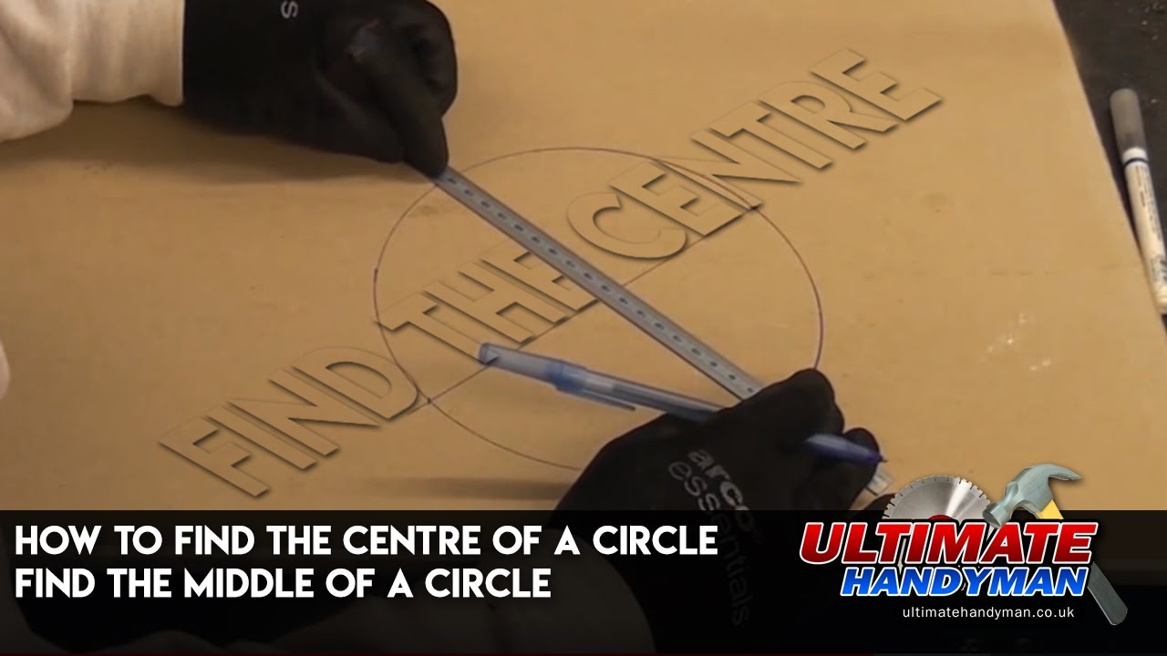 How To Find the Centre of a Circle-Find the Middle of Circle - YouTube