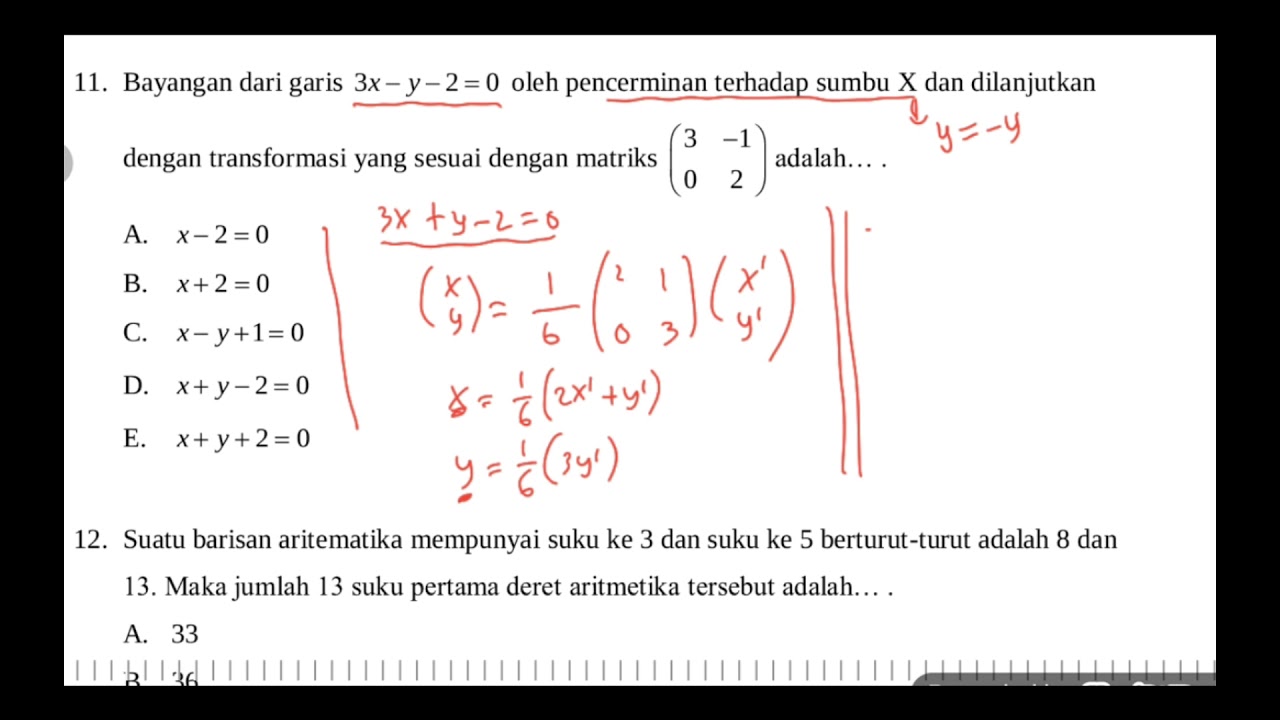 Pembahasan soal TRY OUT DKI materi program linear, matriks ...