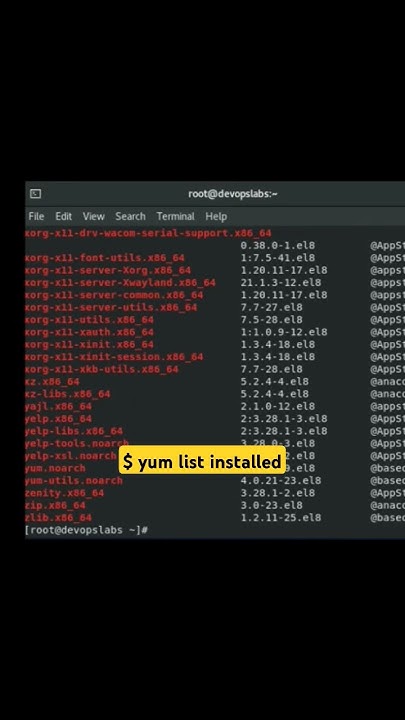 Yum Info Search And List Linux Centos Linuxcommandline Redhat Shorts Youtube