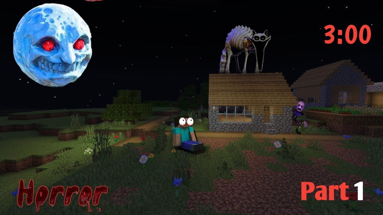 i Found Scary LUNAR MOON HORROR in MINECRAFT😨 MINECRAFT HORROR | Part 1 ...