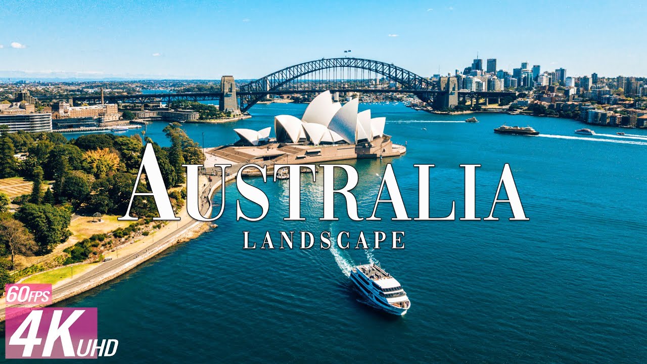 FLYING OVER AUSTRALIA (4K UHD) I Relaxing Music Along With Beautiful ...