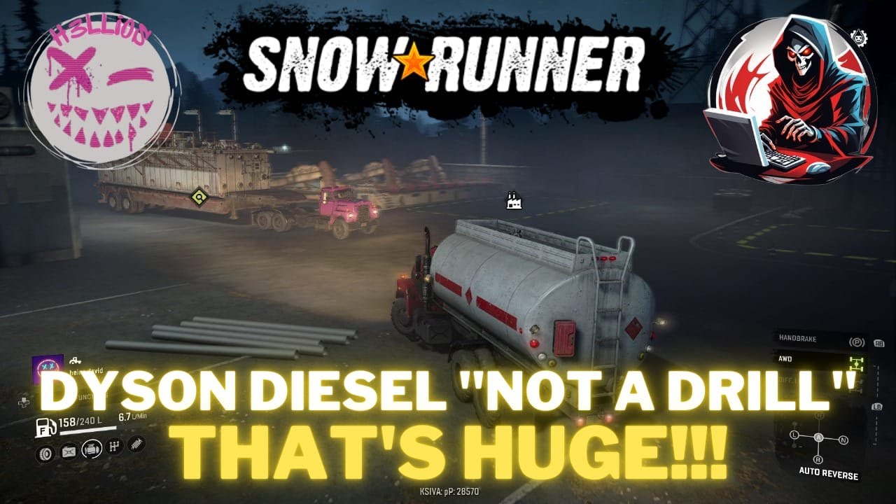 Snow Runner: Dyson Diesel "Not A Drill" & H3llios Towing A Massive Rig🤣 ...