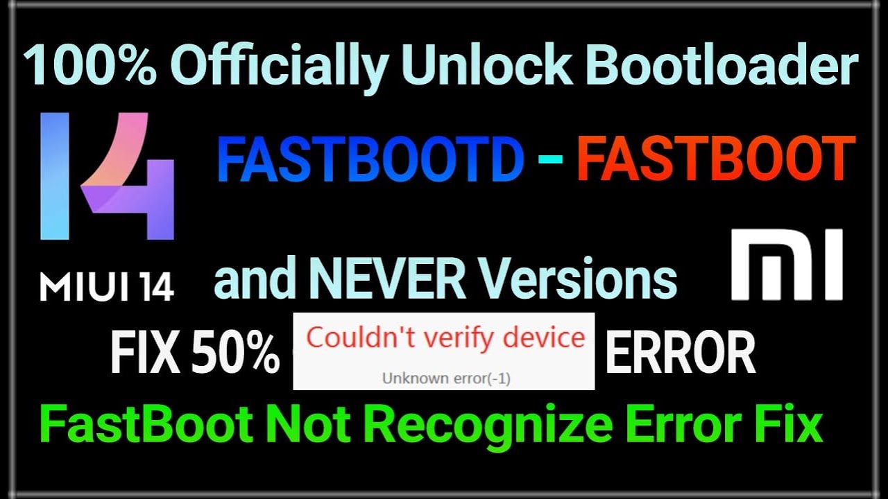 Xiaomi MIUI 14 15 Bootloader unlock joyeuse | Couldn’t verify device | Bootloader unlock fail at ...