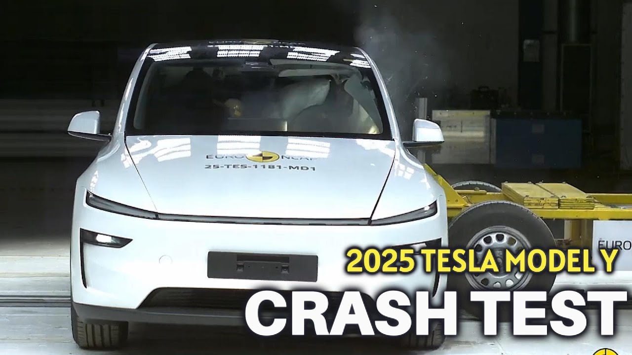 2025 Tesla Model Y Crash Test – Results Will Shock You! - YouTube
