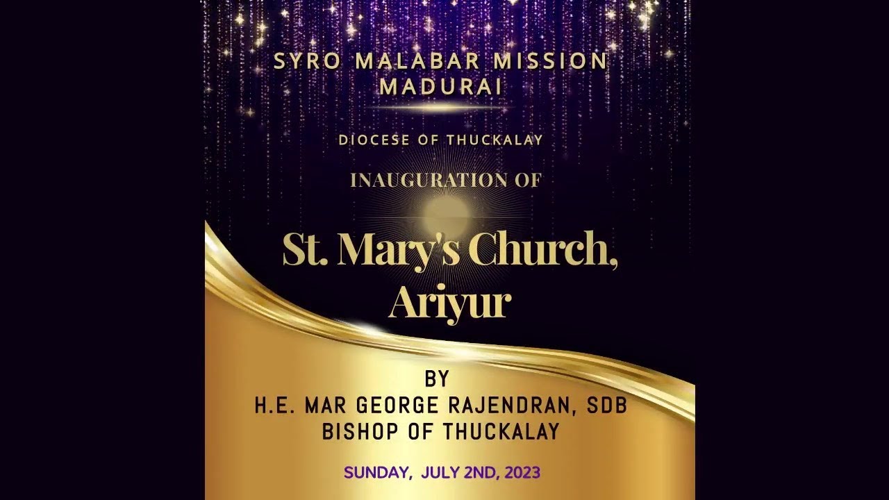 St Mary's Church Inauguration - YouTube