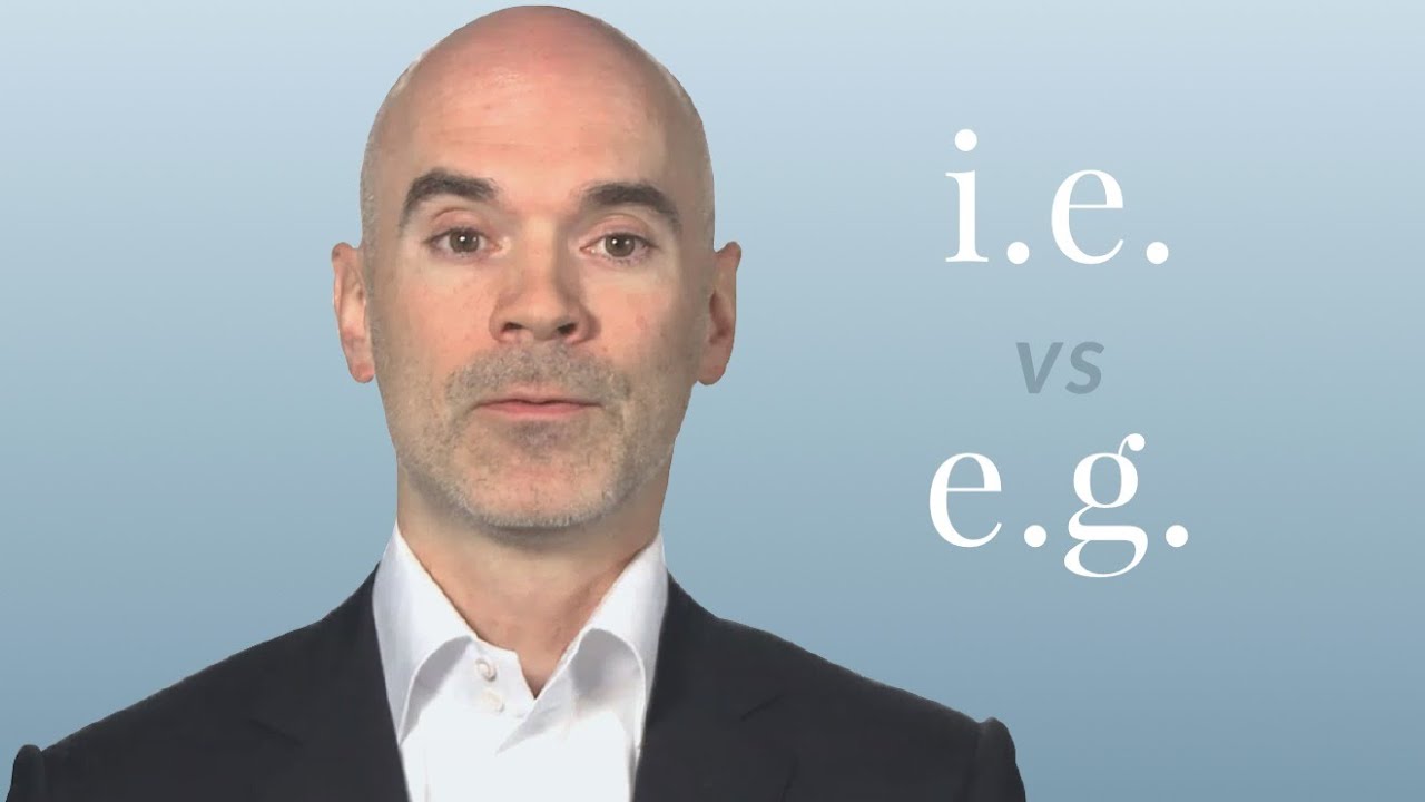 i.e. vs. e.g. - Merriam-Webster Ask the Editor - YouTube