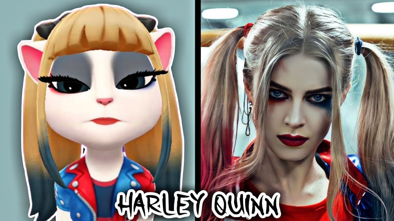 My Talking Angela 2 ️‍🔥|| Angela Vs Harley Quinn ♠️|| Cosplay/ Makeover ...