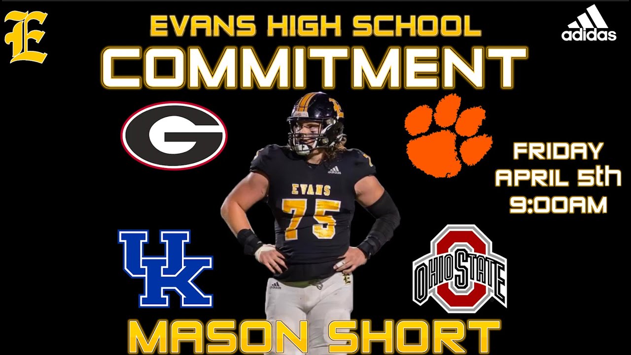 Mason Short Evans High School Football Commitment - YouTube