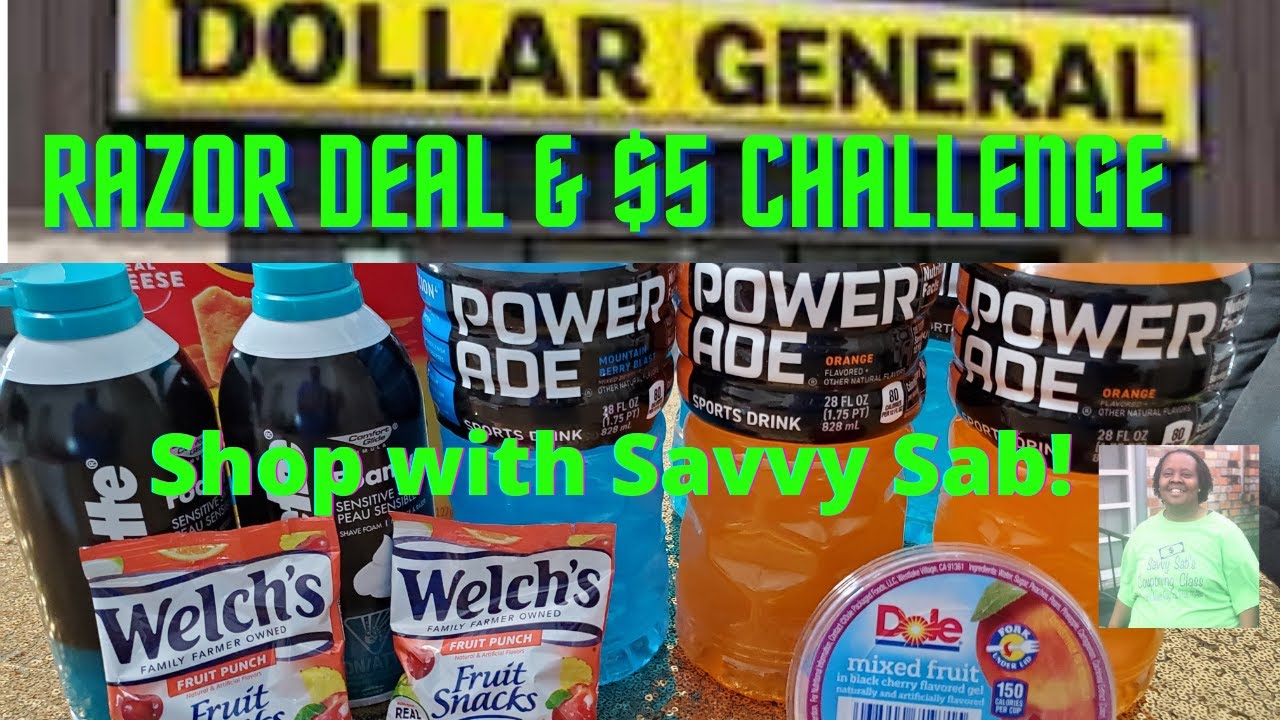 Dollar General Razor deal|$5 Challenge!|Extreme Couponing w Savvy Sab ...