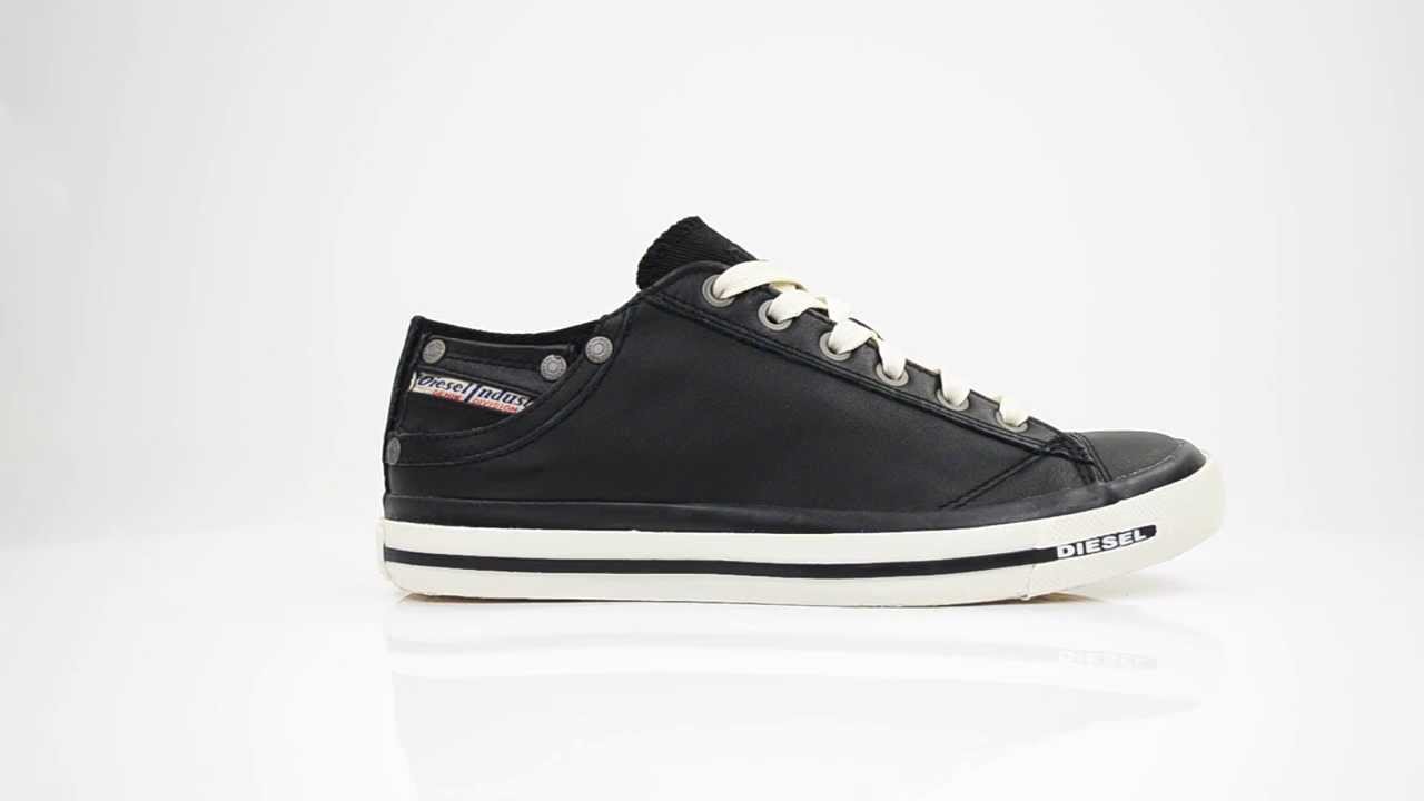 DIESEL EXPOSURE BLACK LOW - WWW.FASHIONFOOTWEAR.NL - YouTube