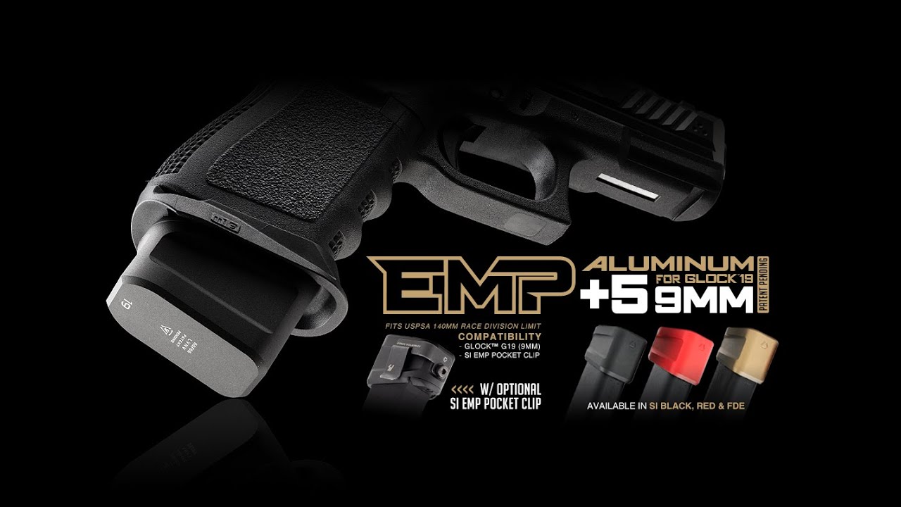 Aluminum Extended Magazine Plate for GLOCK™ G19 (9mm) - YouTube