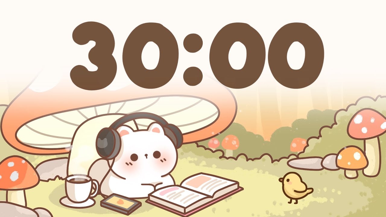 30 Minute Timer 🐱 Autumn lofi timer for study - YouTube