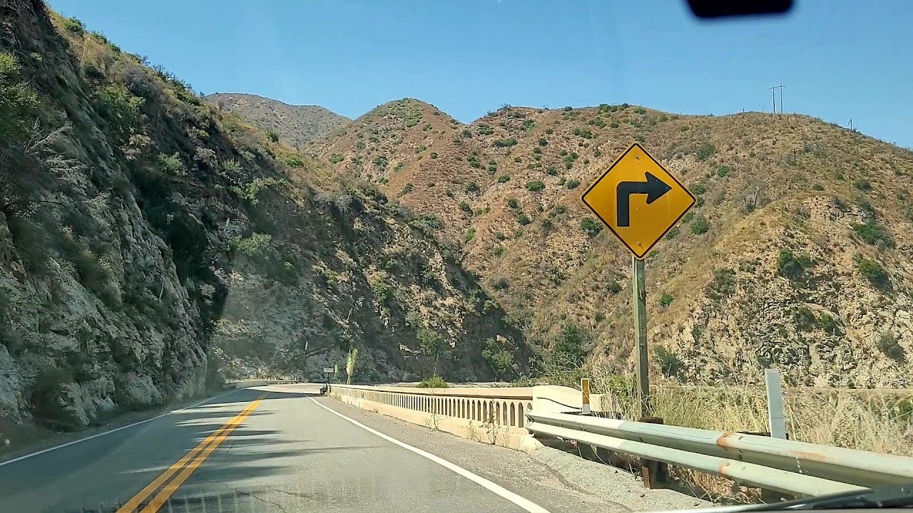 Driving the scenic California State Route 39 in Azusa to East Fork Road ...