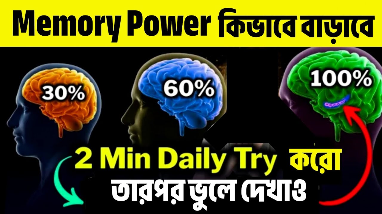 আপনার ব্রেনের ক্ষমতা 10 গুন বেড়ে যাবে ! How to Increase Your Memory ...