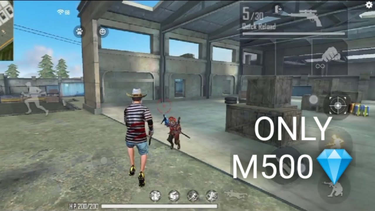 only one shot with m500!free fire battlegraund! - YouTube
