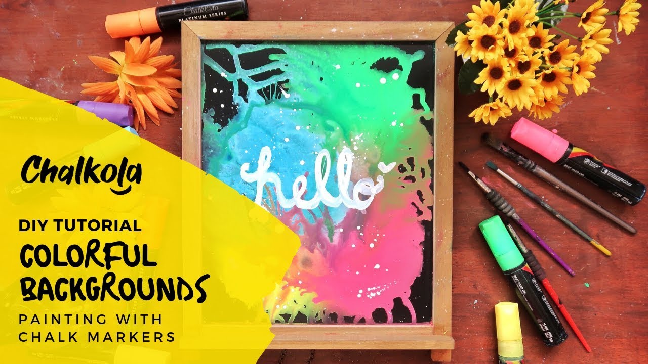 Painting Backgrounds with Chalk Markers [Tutorial] - YouTube