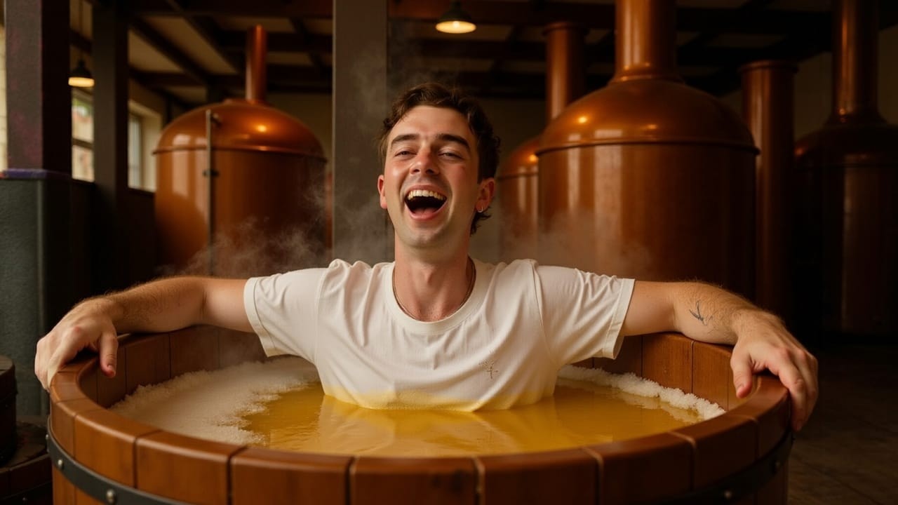 Literally Bathing in BEER in Prague... - YouTube
