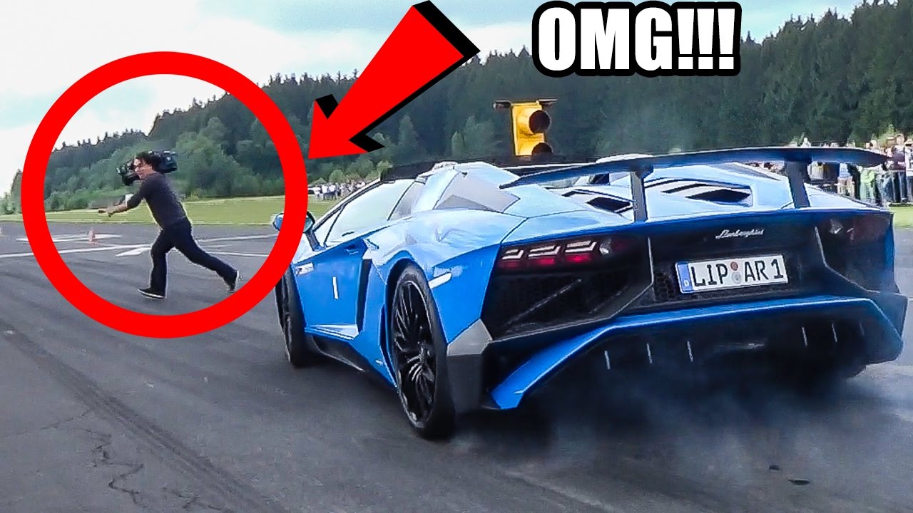 WTF WAS THAT??! Almost Run Over by a Lamborghini Aventador - YouTube