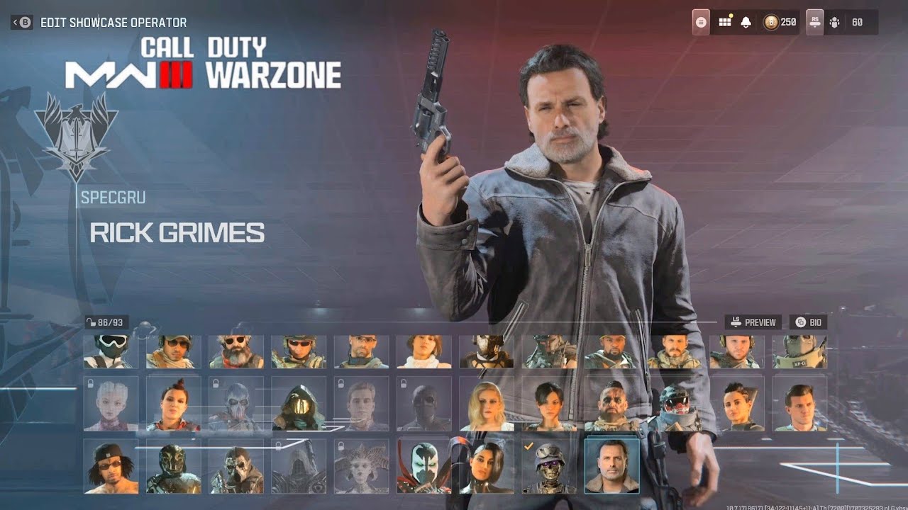 Rick Grimes - All Voicelines Menu Animations The Walking Dead Modern ...