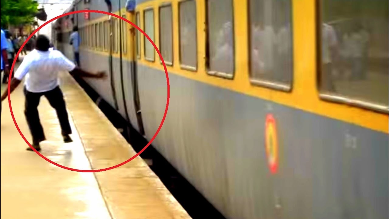 Man Falls out from Running Train in India | Nagercoil Garib Rath ...
