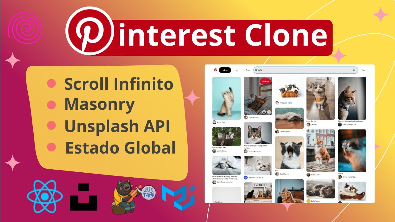 Pinteres Clone | ReactJs | Scroll Infinito | Masonry | Zustand - YouTube Pinteres Clone | ReactJs | Scroll Infinito | Masonry | Zustand - YouTube