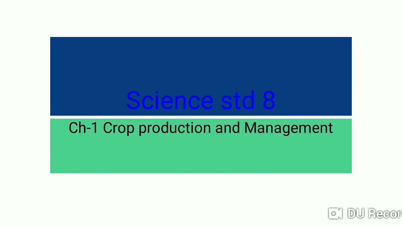 Science class 8 ch 1 - YouTube