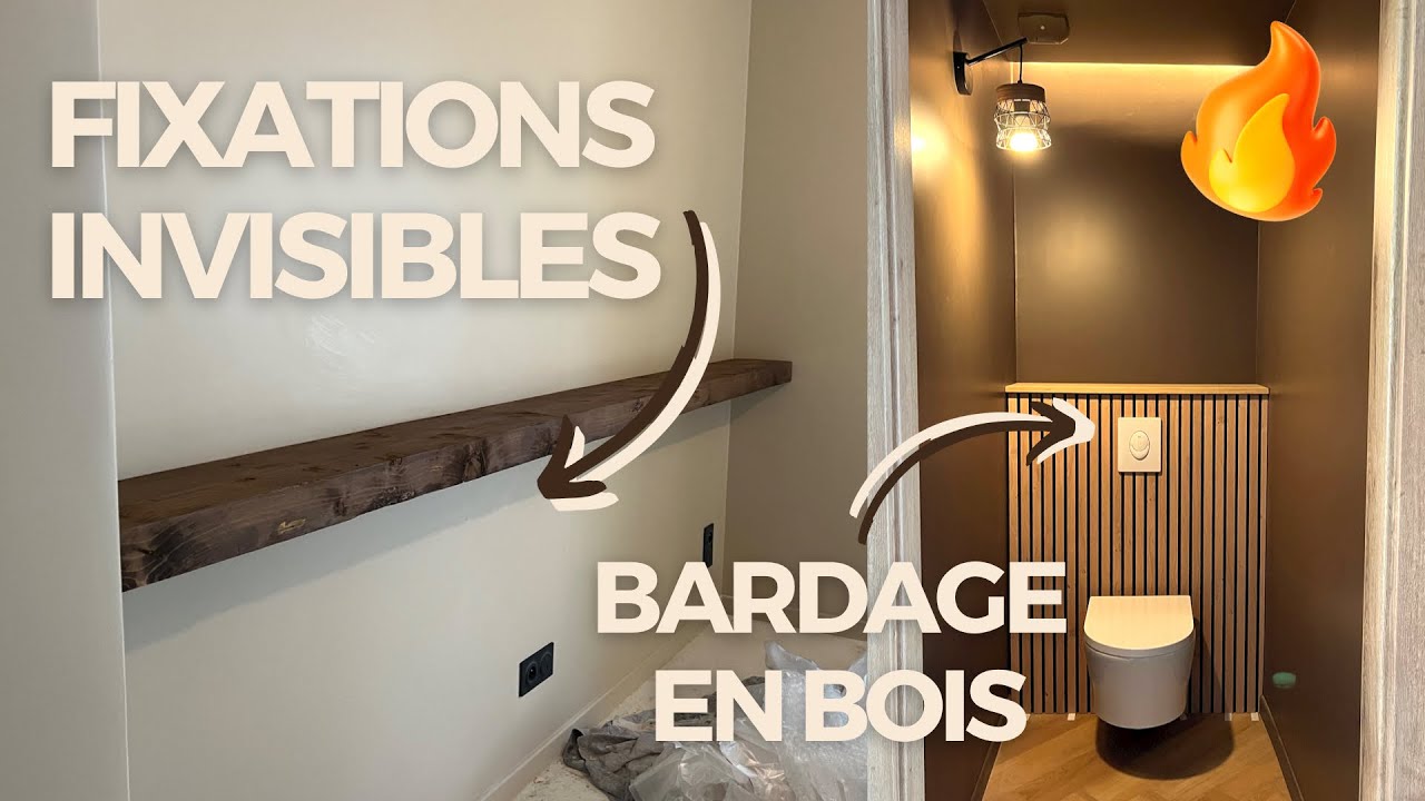 ETAGERE FIXATIONS INVISIBLES ET BARDAGE EN BOIS 🔥 - EP 62 - YouTube