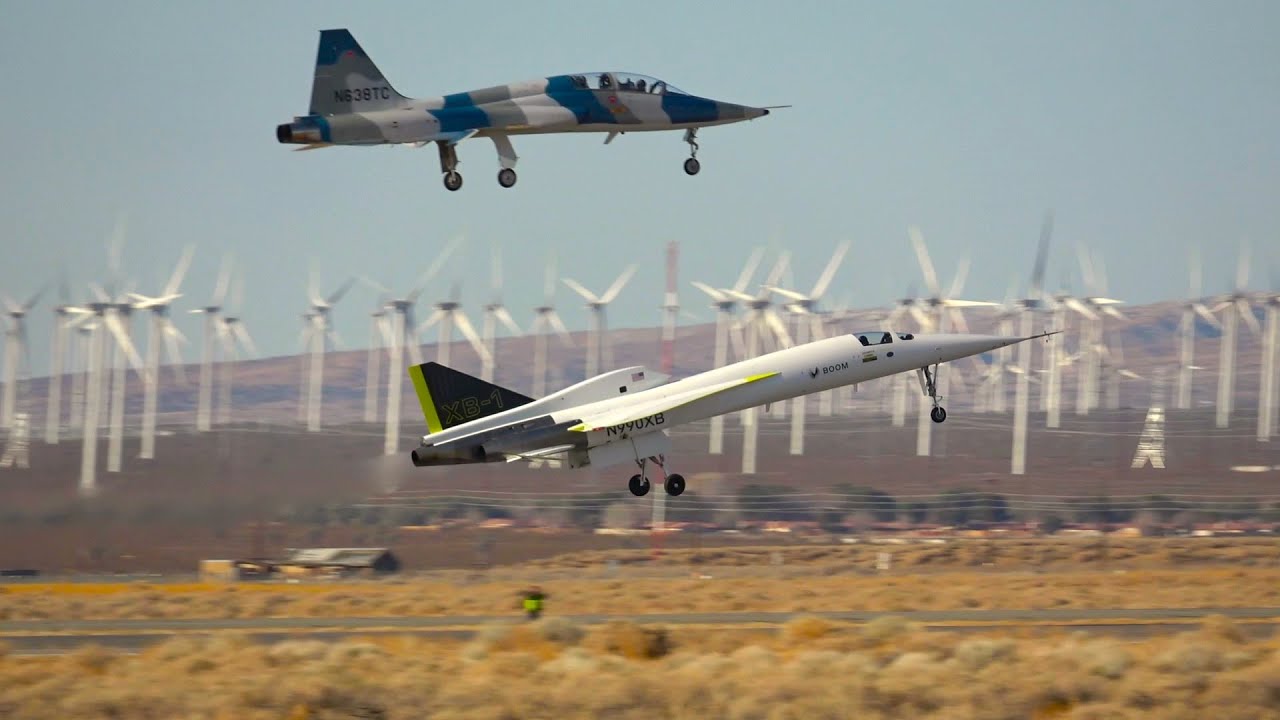 Boom XB-1 First Supersonic Flight - YouTube