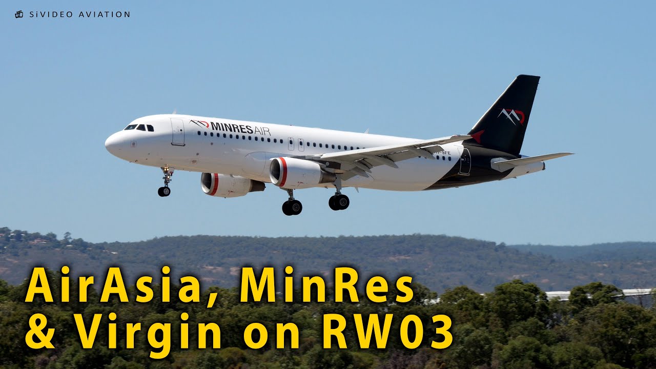 AirAsia Indonesia (PK-AZW), MinRes Air (VH-8FE) & Virgin Australia (VH ...