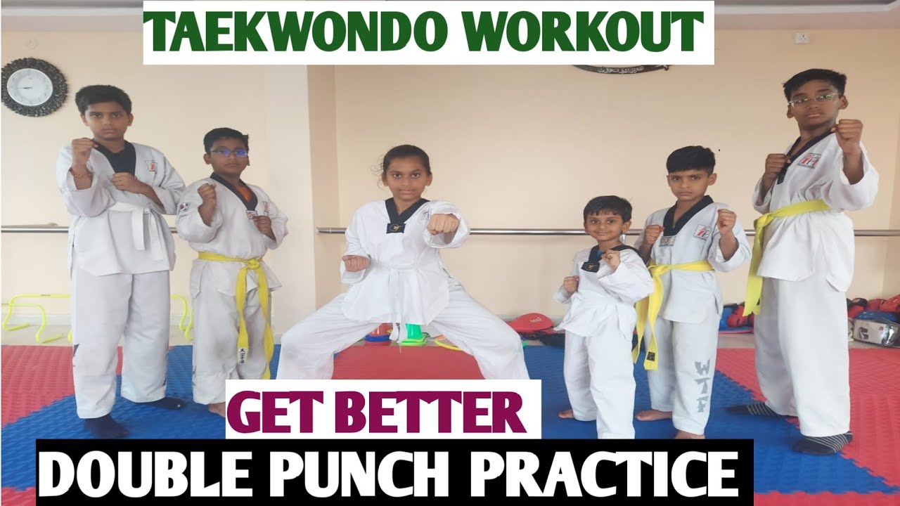 Double Punch practice @ ASR Taekwondo Martial Arts Academy - YouTube